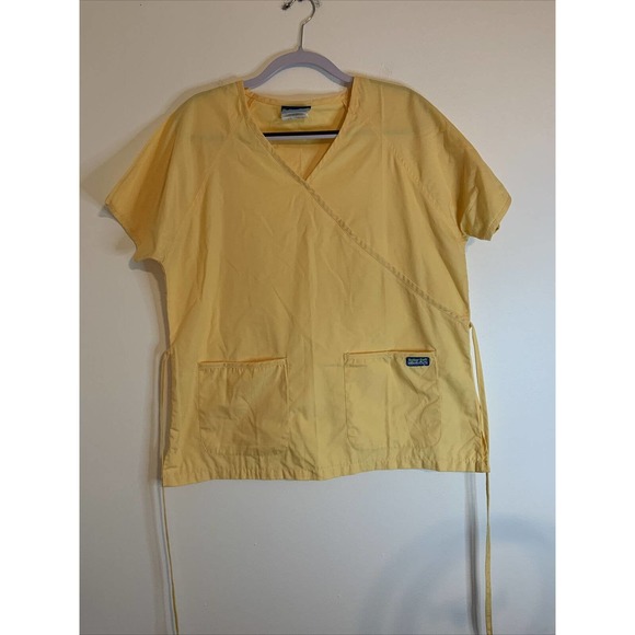 Butter Soft | Tops | Buttersoft Yellow Mock Neck Scrub Top Medical ...